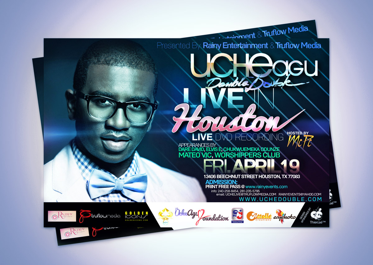 Uche Double Live DVD Recording Flyer Design | BrandSquire